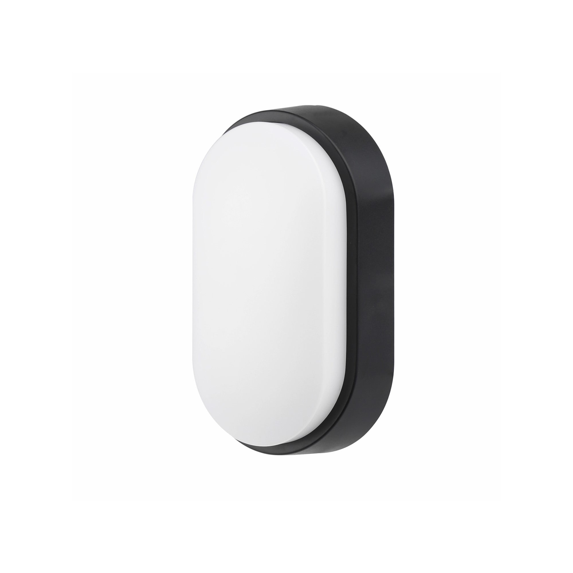 10W Oval IP65 Bulkhead Black – Ambius Lighting
