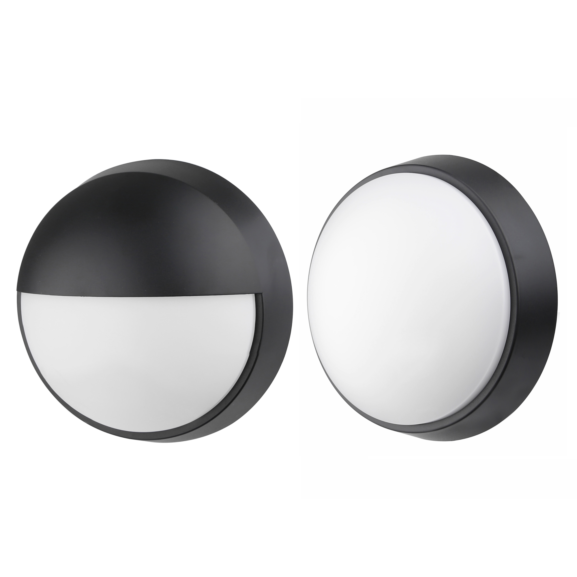 14W Round Dual Fascia IP65 Bulkhead Black – Ambius Lighting
