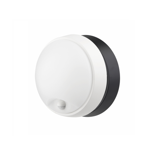 14W Round Sensor IP65 Bulkhead Black & White – Ambius Lighting