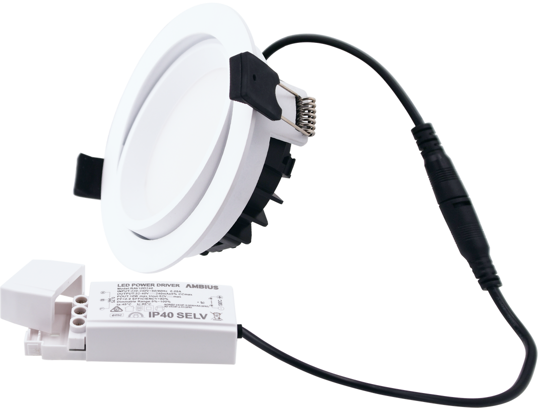 10W LED 115mm 3K 4K Gimble Downlight – Ambius Lighting